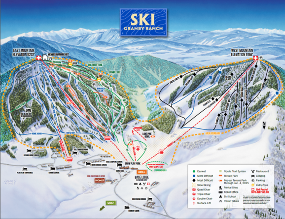 Pistenplan Granby Ranch