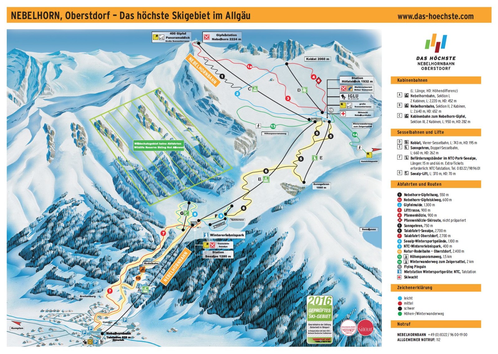 Pistenplan Nebelhorn – Oberstdorf