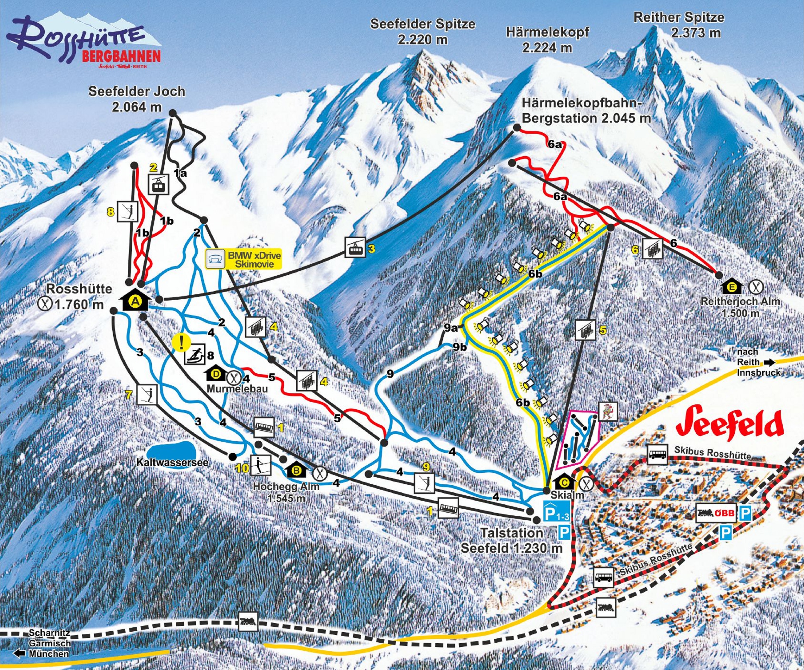 Pistenplan Rosshütte – Seefeld